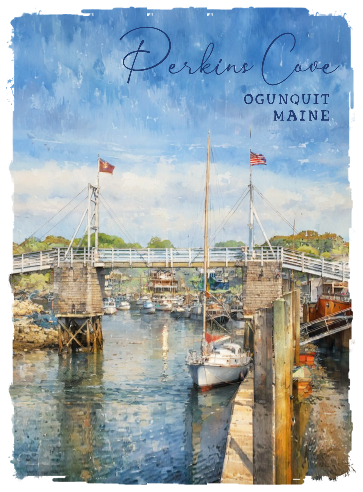 Perkins Cove Footbridge, Ogunquit Maine Coffee Mug — Avery Lane Gifts