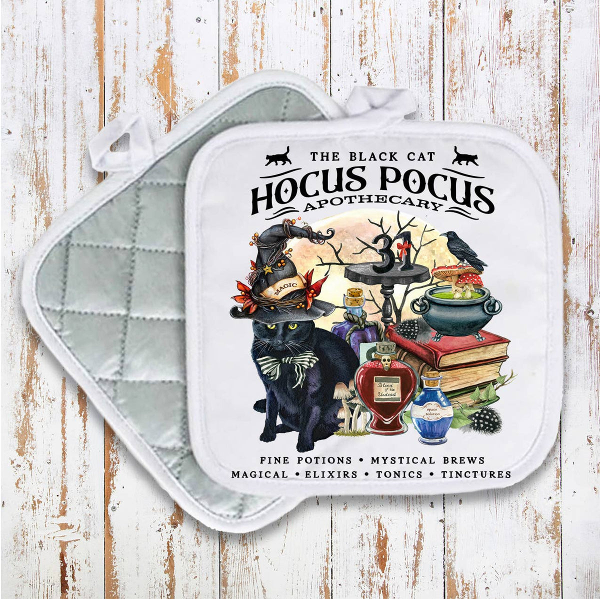 Halloween Hocus Pocus Apothecary Pot Holder Oven Mitt — Avery Lane Gifts