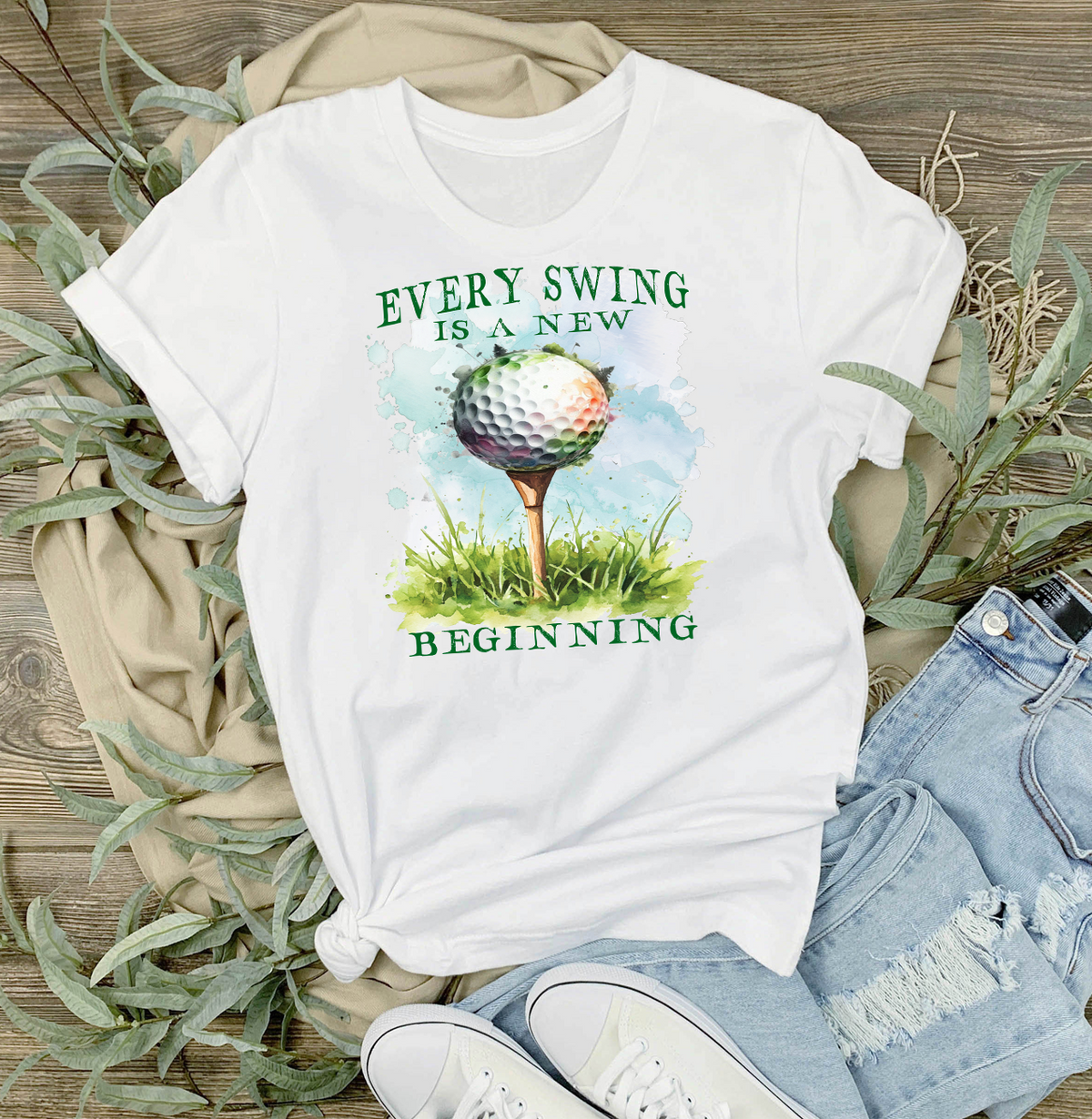 Golf Every Swing is a New Beginning T-Shirt — Avery Lane Gifts