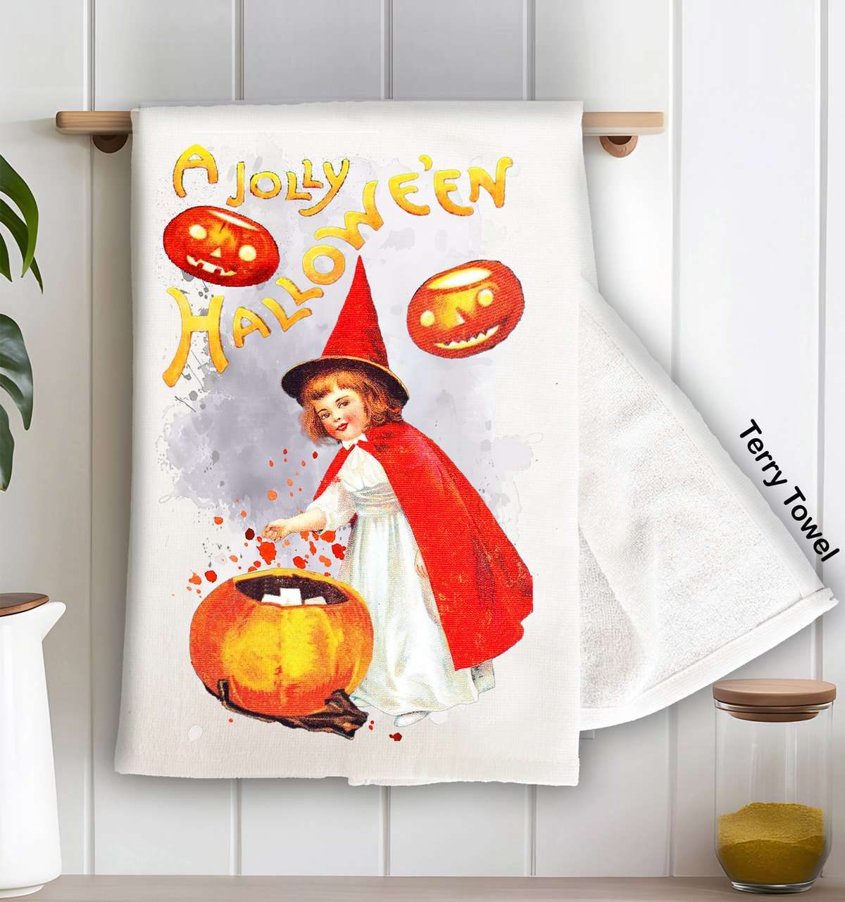 A Jolly Halloween VintageKitchen Terry Towel — Avery Lane Gifts