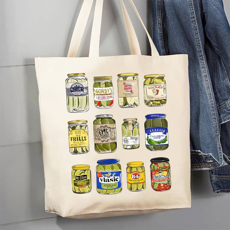Pickles Vintage Pickles Canvas Tote Bag — Avery Lane Gifts