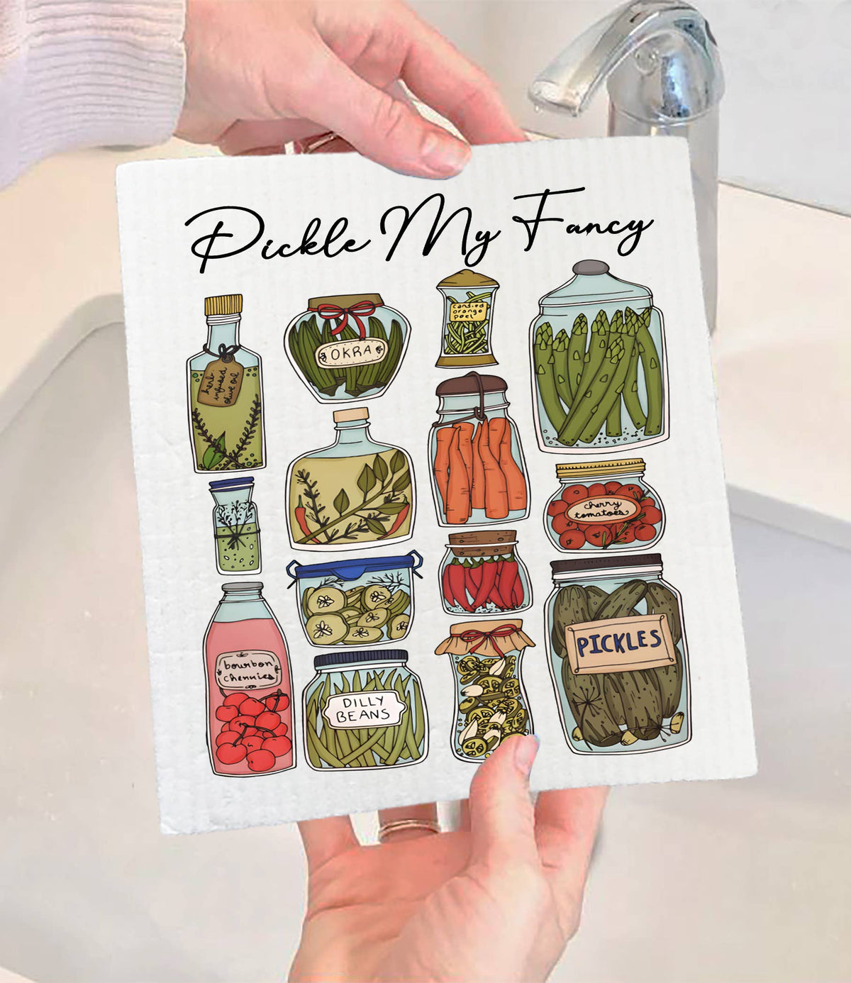 Pickle My Fancy Vintage Pickles SWEDISH DISH CLOTH — Avery Lane Gifts