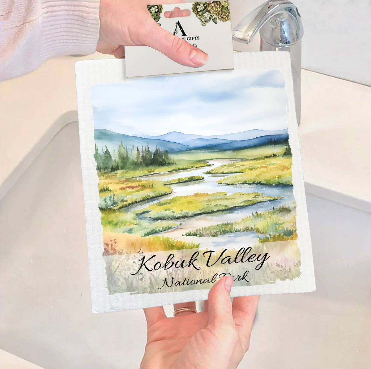 Kobuk Valley National Park Alaska SWEDISH DISH CLOTH — Avery Lane Gifts